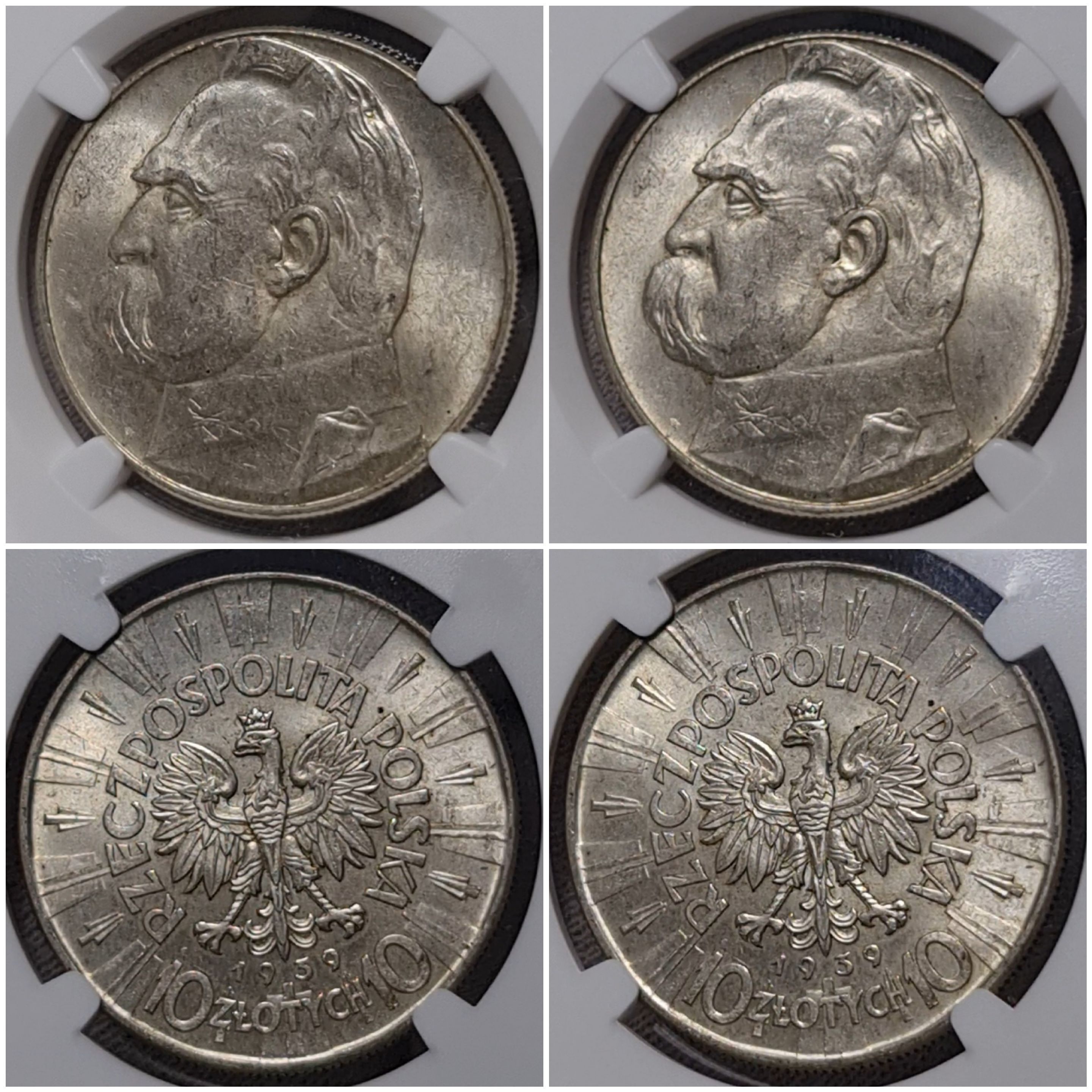 POLAND Polen 10 Zloty Silber 1939 Pilsudski mit Video NGC MS 62 | MA-Shops