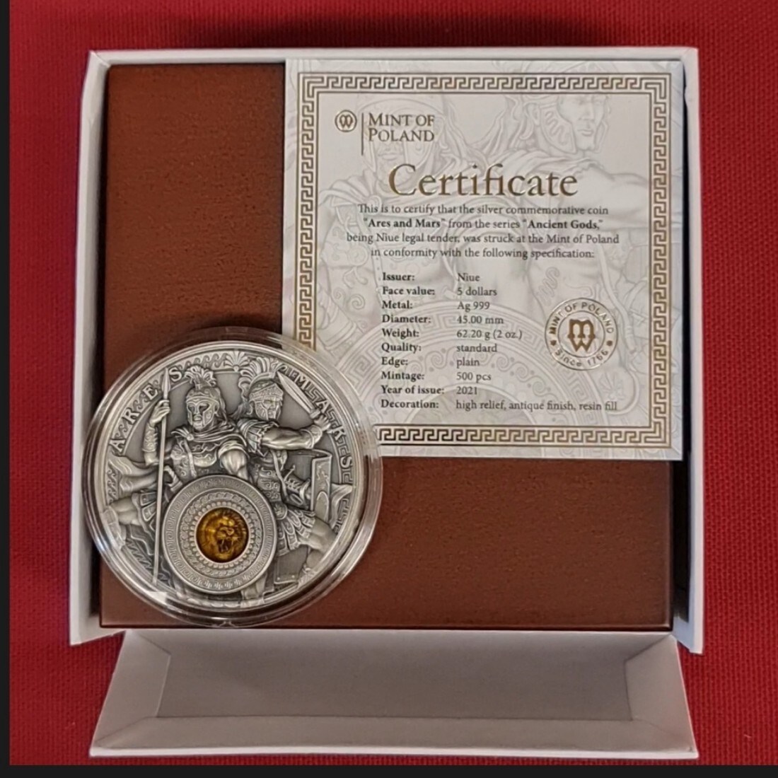 Niue Islands Inseln Mint of Poland 5 Dollars 2 oz 2021 Ancient Gods ...