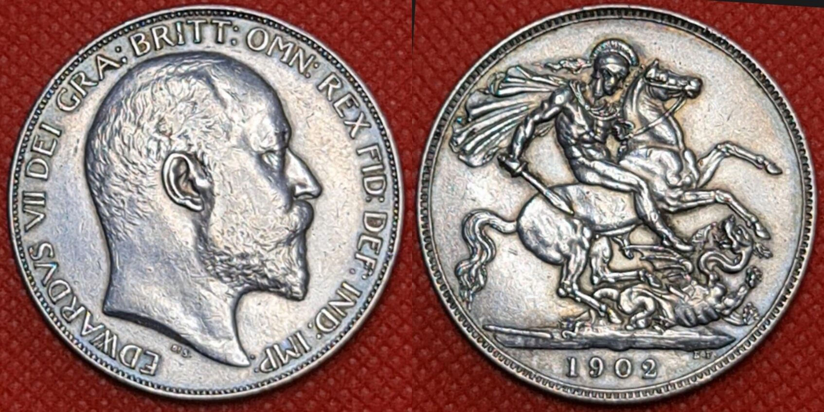 Großbritannien England Crown 1902 Edward VII. 1901 - 1910 ss+ min ber ...
