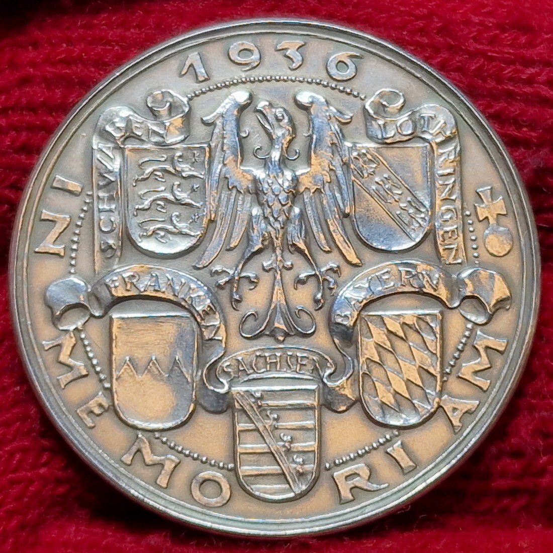 Deutschland Karl Goetz Silbermedaille 1936 Heinrich I. 936 1000. Todestag Erster „Deutscher ...