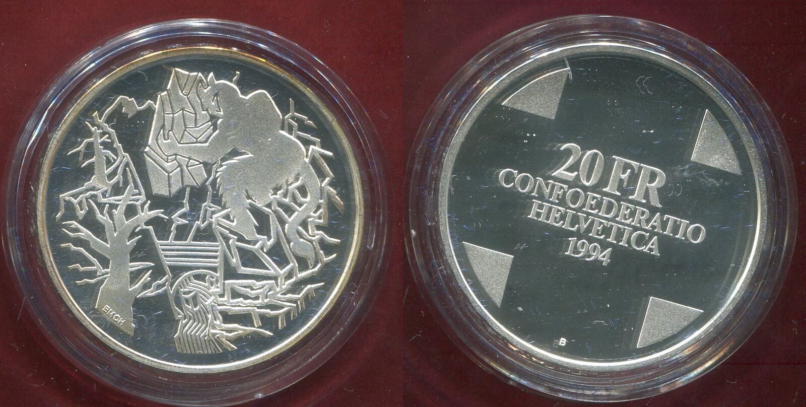 Schweiz Eidgenossenschaft Switzerland 20 Franken 1994 Sagenumwobene Landschaften der Schweiz ...