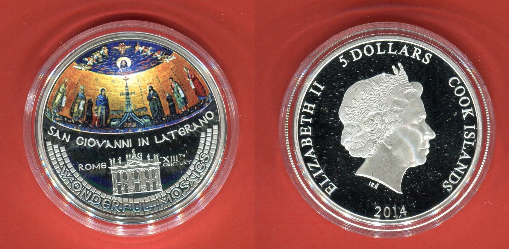 Cook Islands 5 Dollar Farbmünze 2014 Wonderful Mosaics - Archbasilica ...