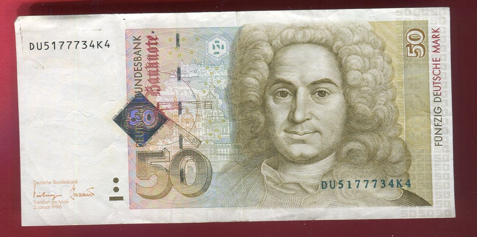 BRD 50 DM Deutsche Mark 1996 Balthasar Neumann - Serie DU...K4 ...