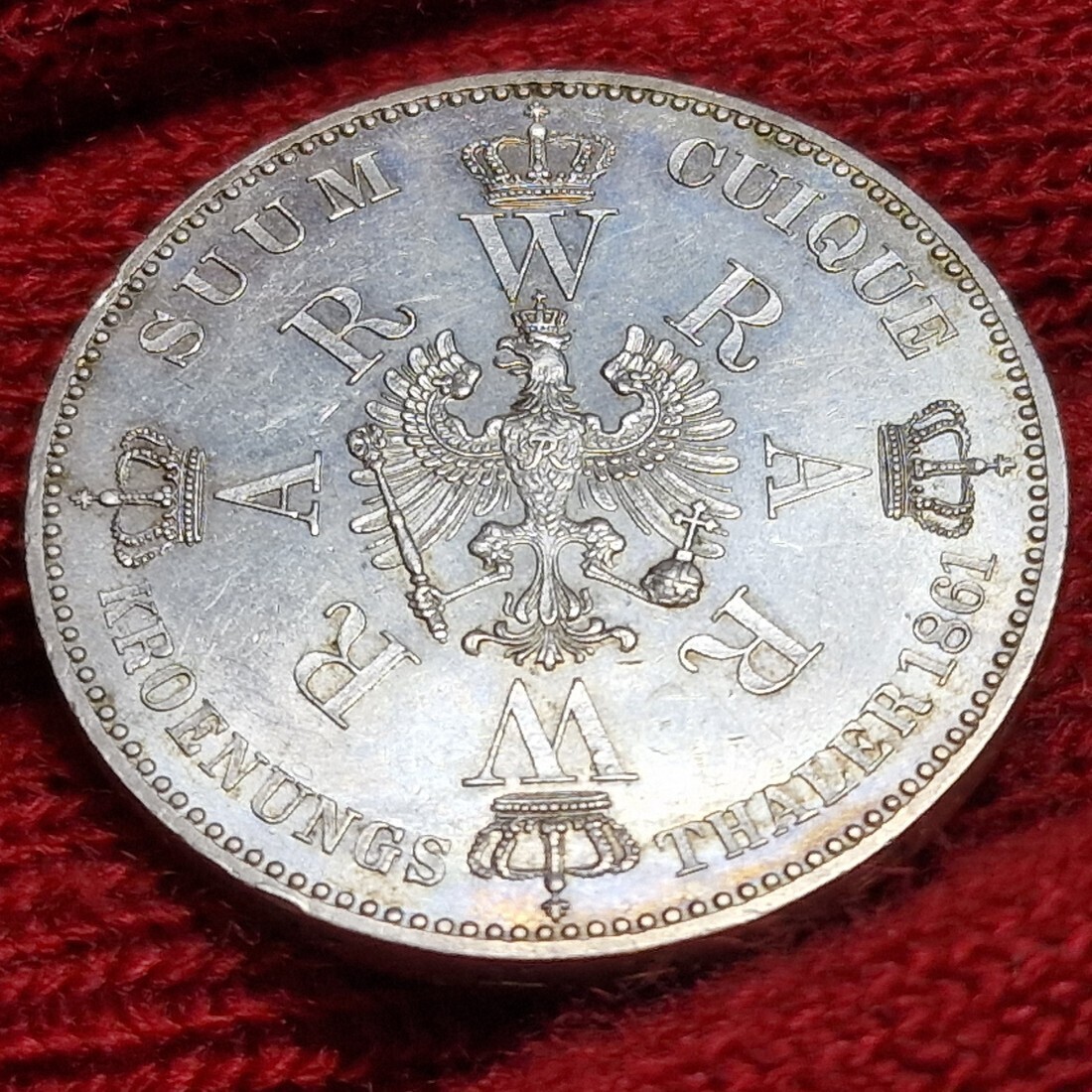 Brandenburg Preußen Königreich 1 Taler Krönungstaler 1861 Krönungstaler Wilhelm I. und Auguste ...