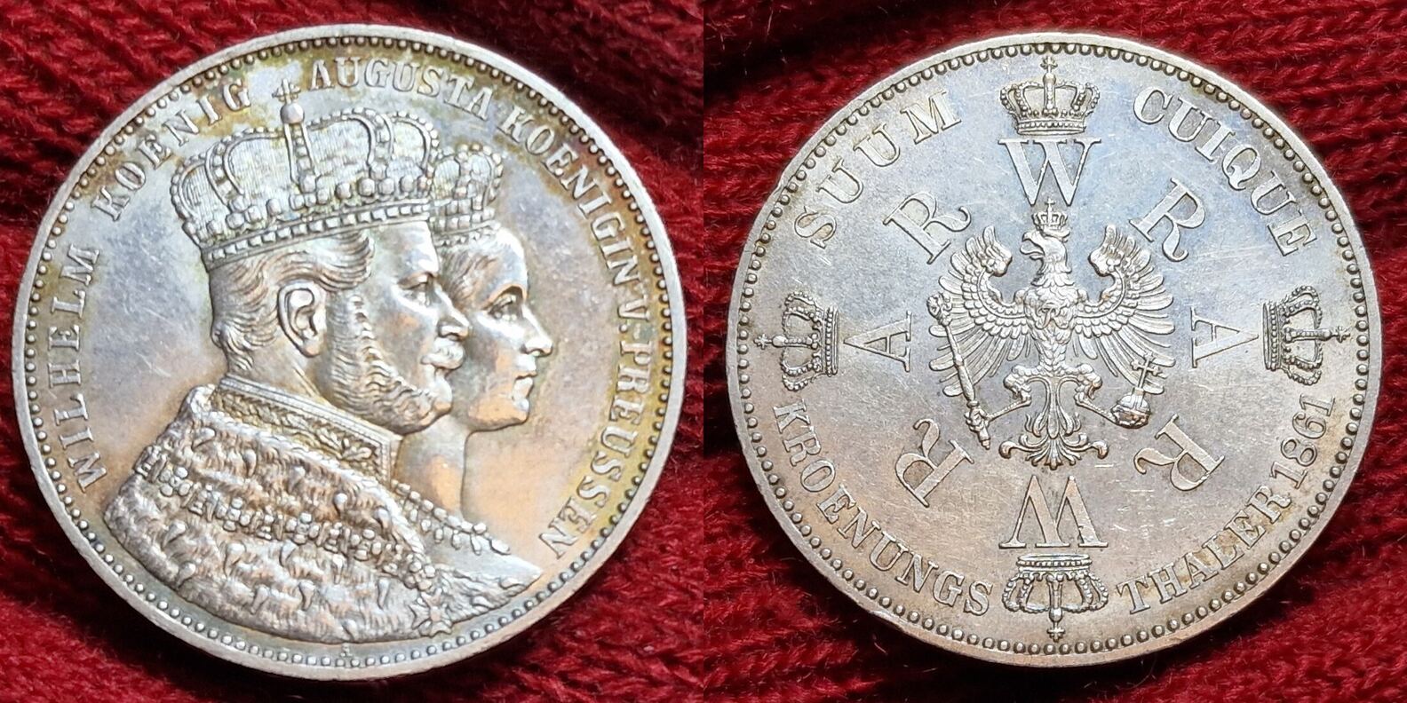 Brandenburg Preußen Königreich 1 Taler Krönungstaler 1861 Krönungstaler ...