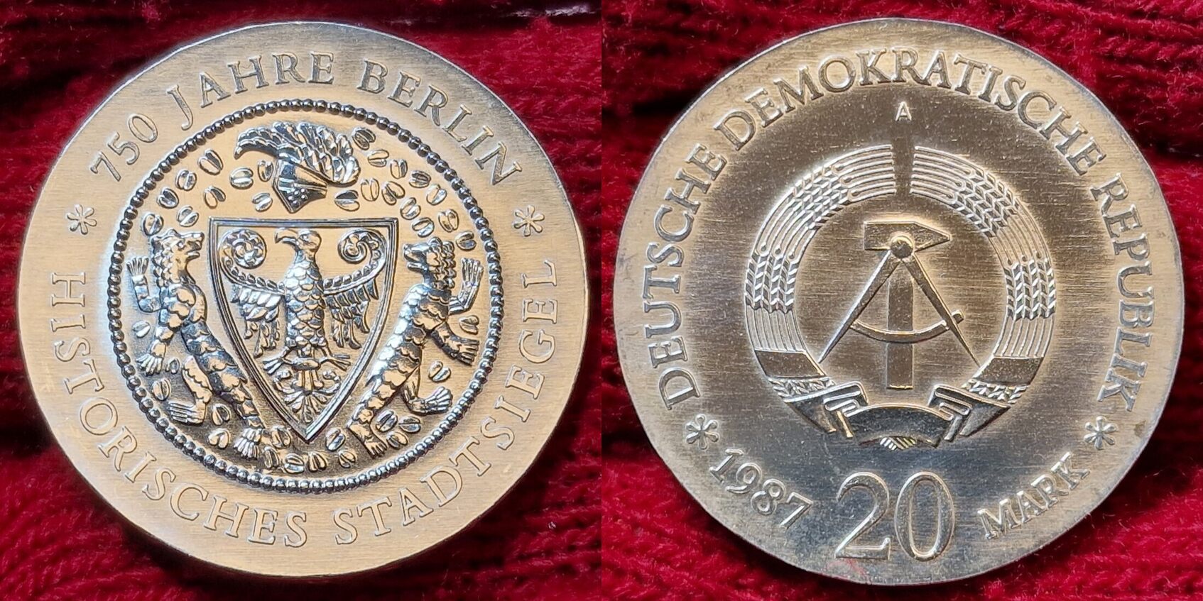 Deutsche Demokratische Republik DDR 20 Mark Gedenkmünze 1987 A 750 ...