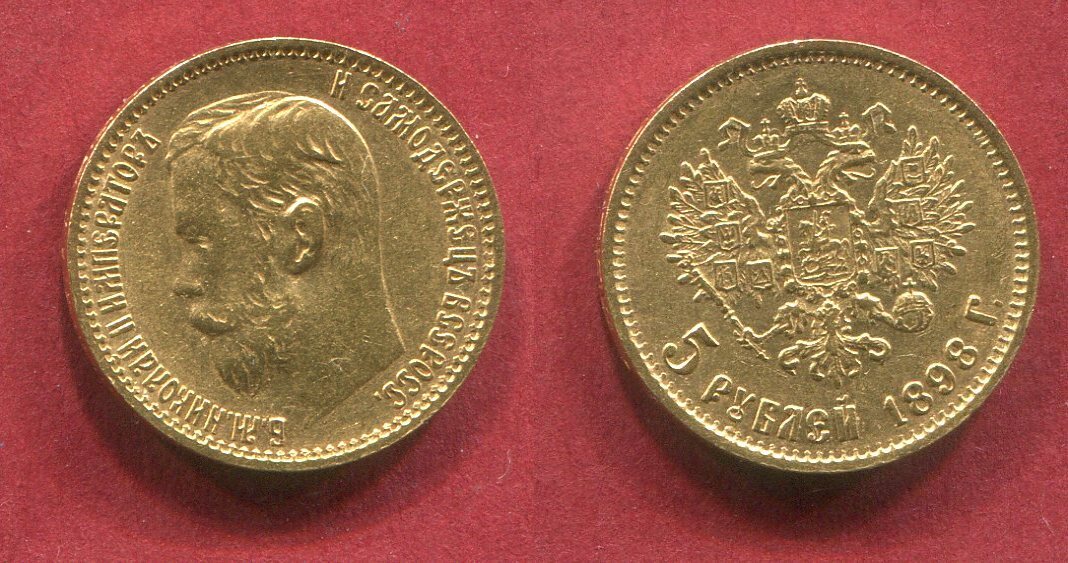 Russland Russia 5 Rubel 1898 Nikolaus II. vz | MA-Shops