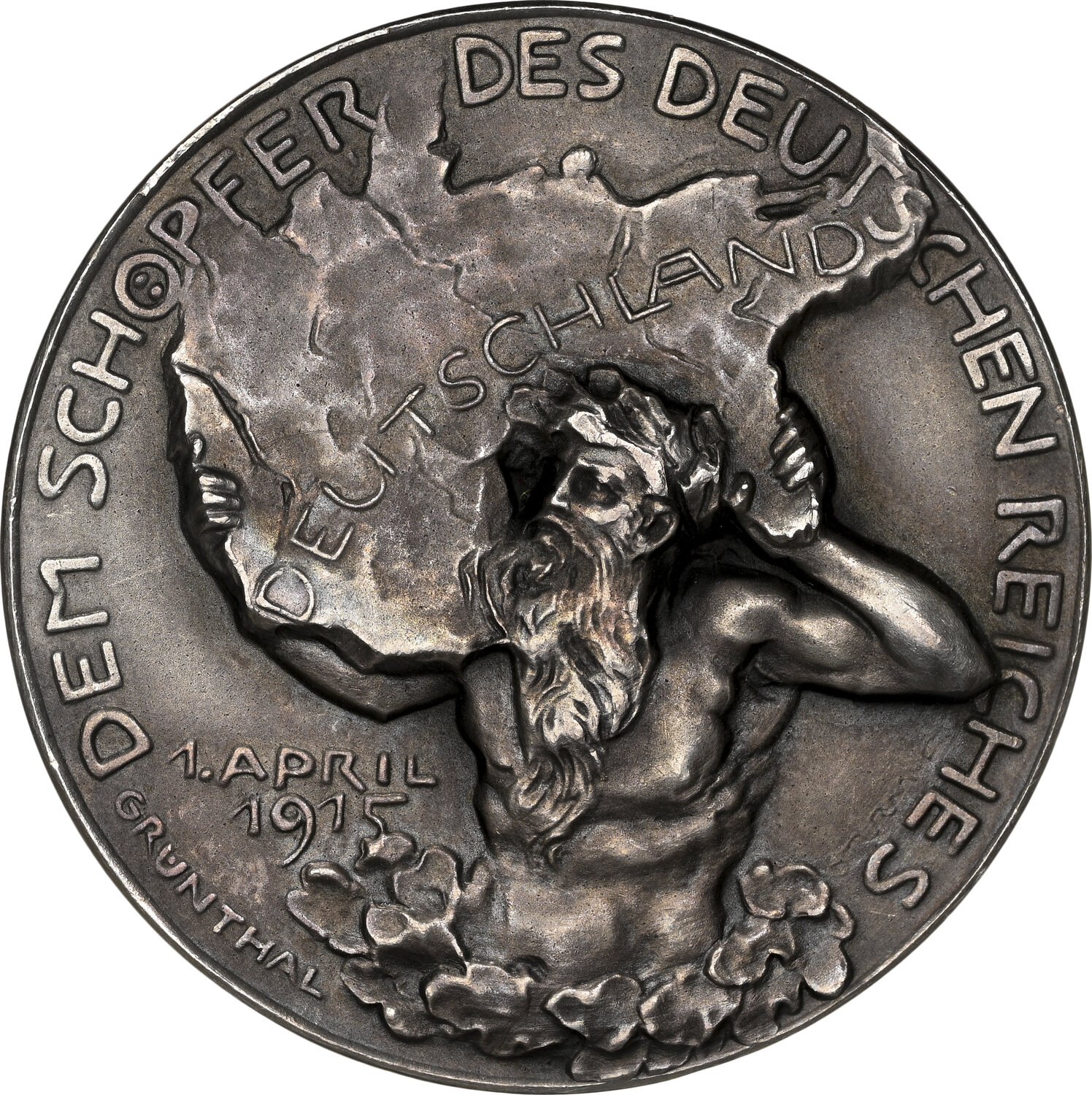 Deutschland Germany Kaiserreich WWI Silvermedal Silbermedaille 1915 ...