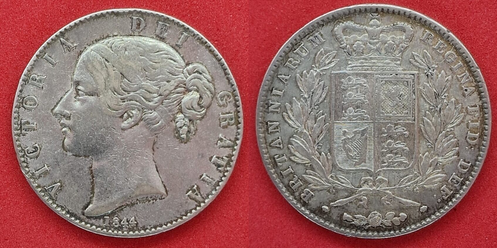 England Great Britain Crown 1844 Queen Victoria Jugendliches Portrait ...