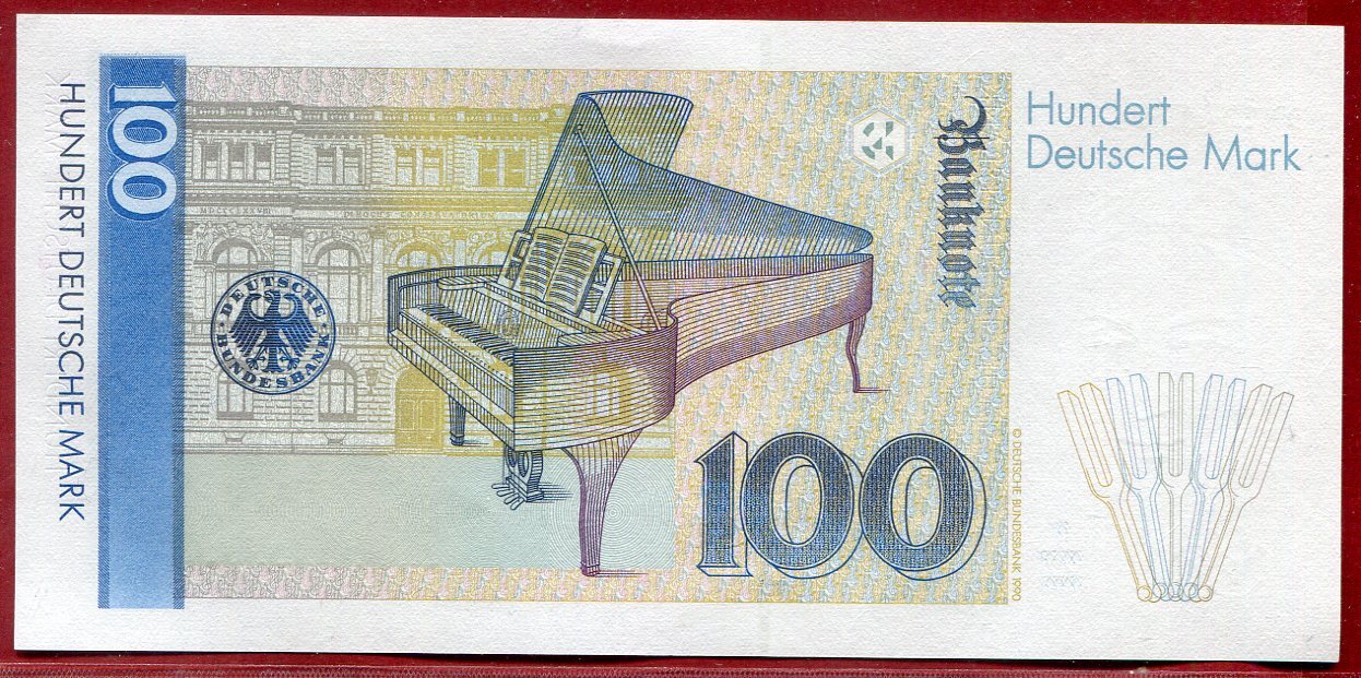 BRD Bundesrepublik Deutschland, FRG, Germany 100 DM Banknote 1993 Clara ...