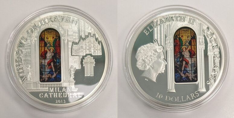 Cook Islands 10 Dollar Silbermünze 2013 Windows of Heaven - Milan ...