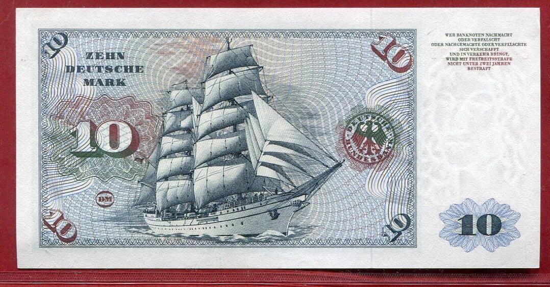 Western Germany FRG Bundesrepublik Deutschland 10 DM Banknote 1970 ...