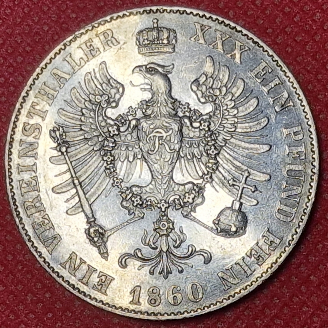 Brandenburg Preußen Königreich Taler Vereinstaler 1860 A Friedrich ...