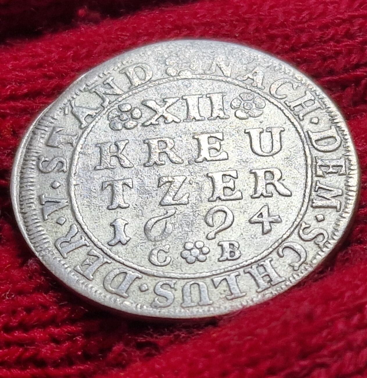 Mainz Germany Deutschland XII 12 Kreuzer 1694 Anselm Franz Freiher von ...