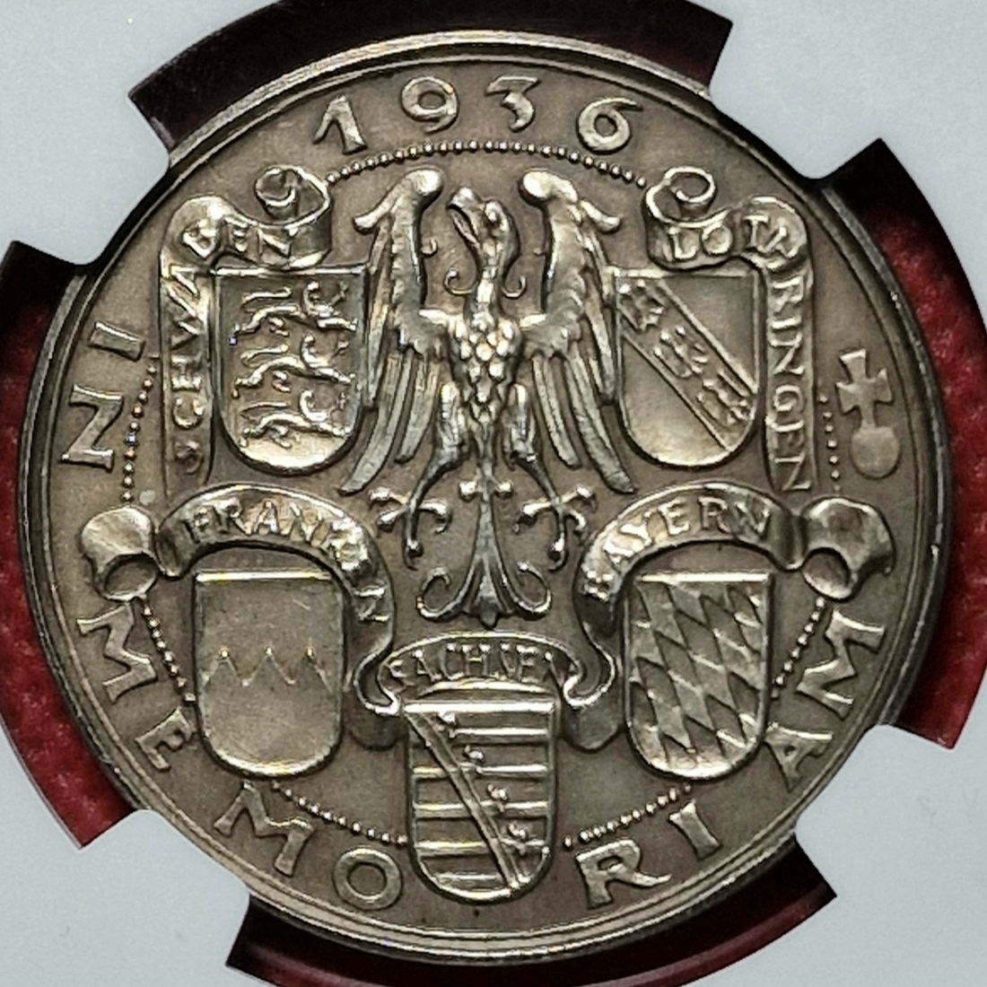 Deutschland Karl GOETZ 1933 - 1945 Silver Medal Silbermedaille 1936-DATED Heinrich I. 936 1000 ...