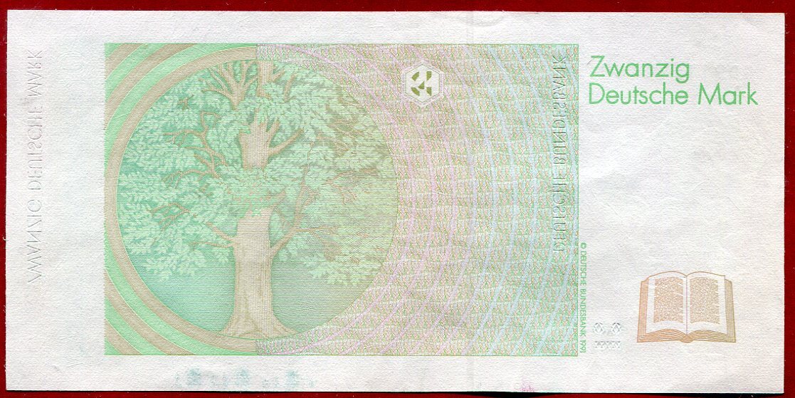 Western Germany FRG Bundesrepublik Deutschland 20 DM Banknote 1993 ...