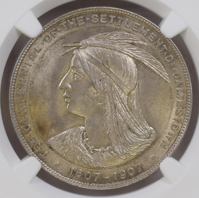 The United States of America USA SC$1 Official Silver Medal 1907 VA ...