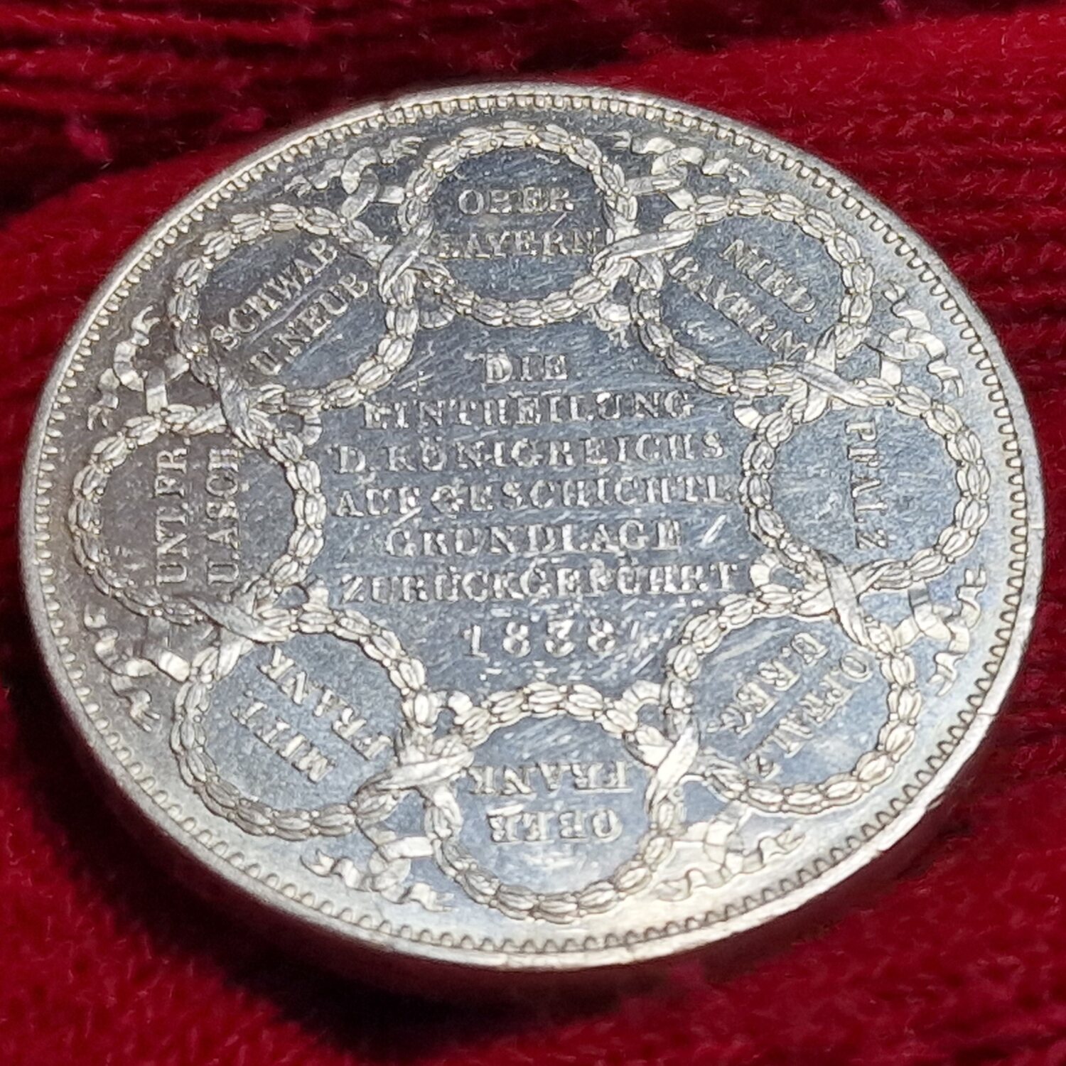 Germany Deutschland Bayern Bavaria 2 Taler Doppeltaler 1838 Ludwig I. 1825 - 1848 Neueinteilung ...