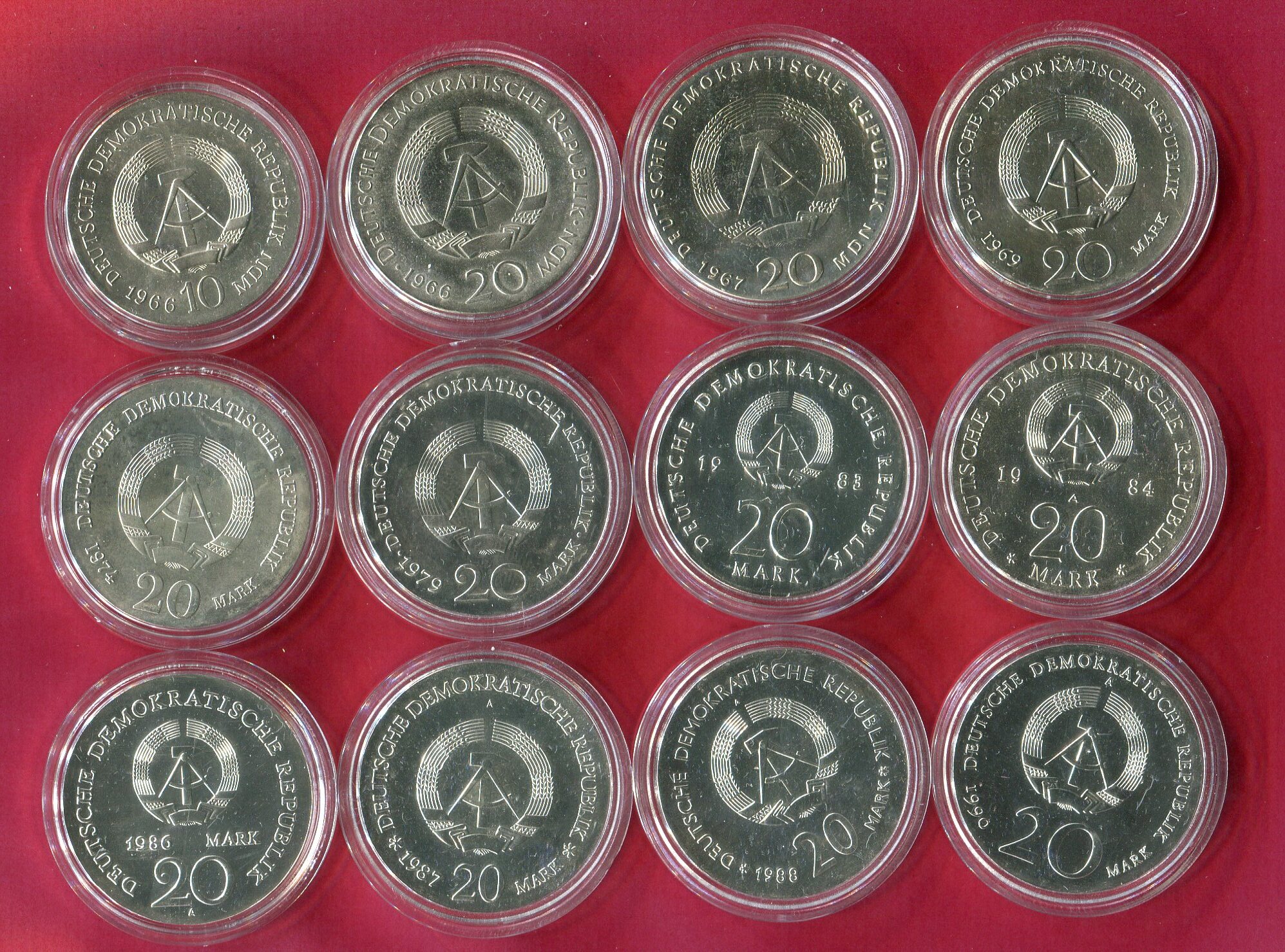 DDR 123 Münzen 1966-90 Gedenkmünzen Komplettsammlung - Gepflegt in ...