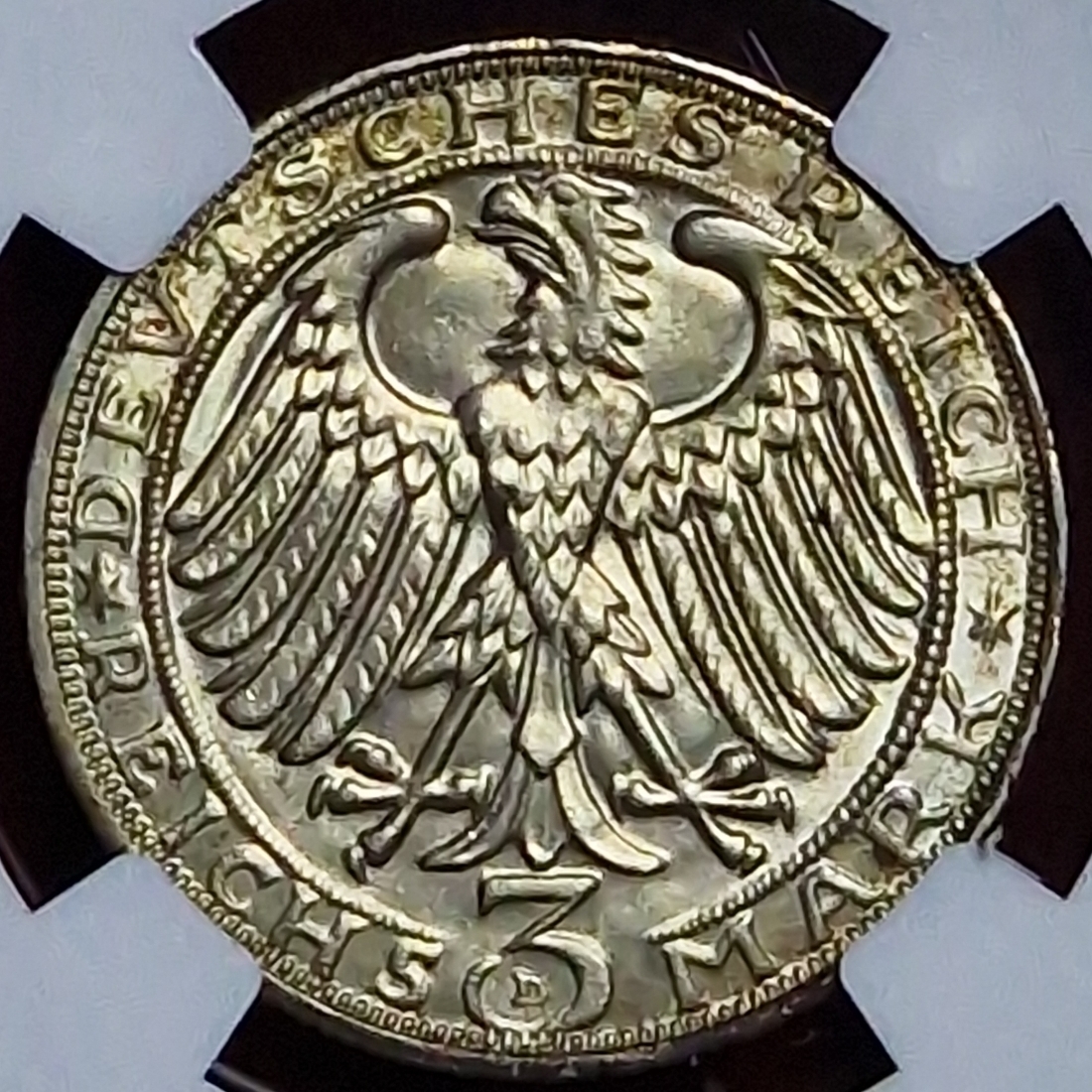 Deutschland Weimarer Republik Germany 3 Mark 1928 D 400. Todestag von ...