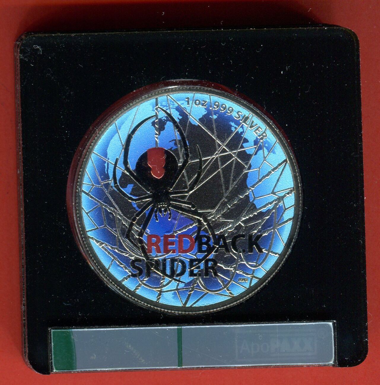 Australien 1 Dollar Farbmünze 2020 Redback Spider - Rotrückenspinne - 1 oz Silver Coin - Limited ...