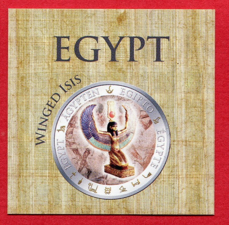 Fidschi 1 Dollar Silbermünze 2012 Geflügelter Isis (mit Farbapplikation ...