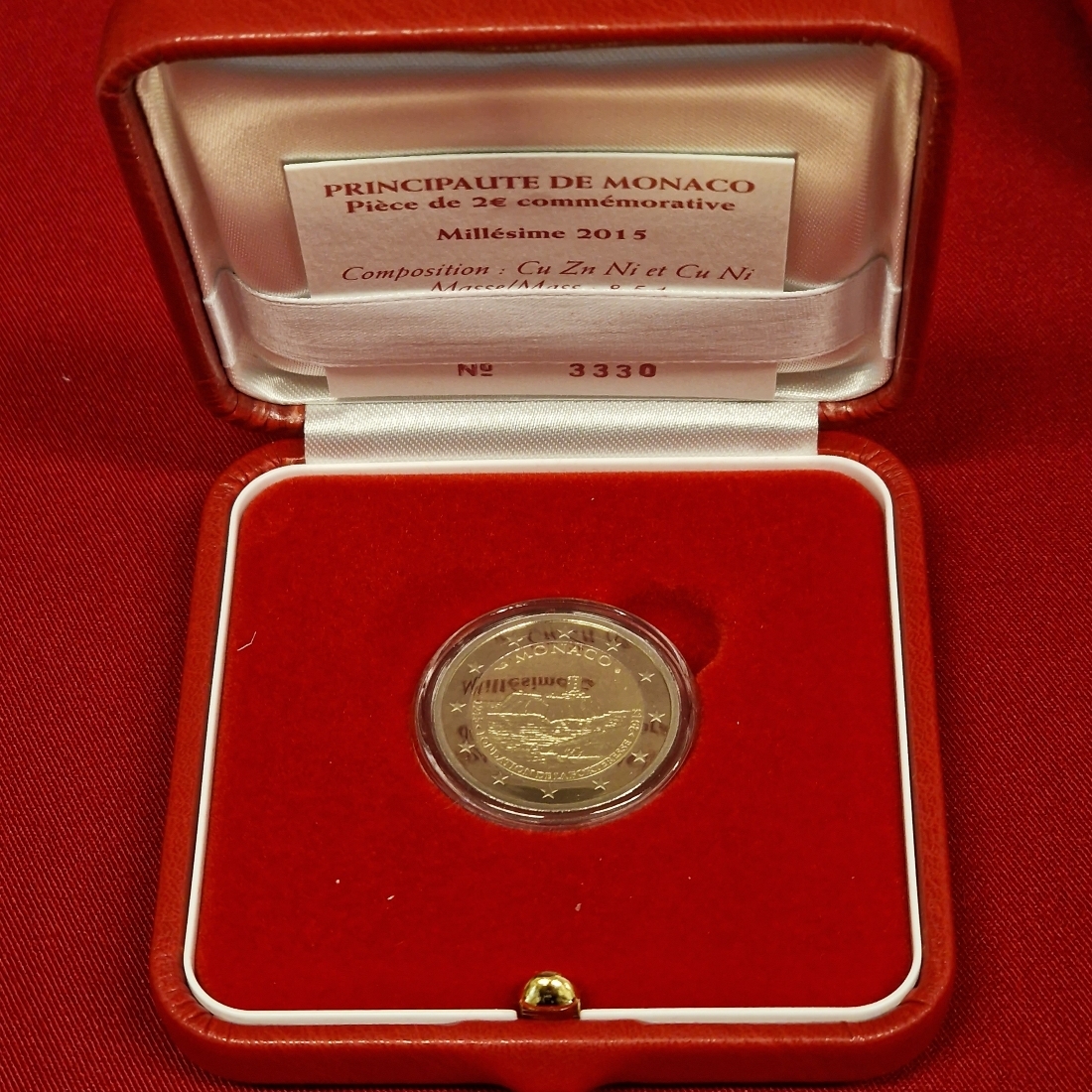 Monaco 2 Euro Gedenkmünze 2015 Monte-Carlo PP 1215 Gründung der Burg ...