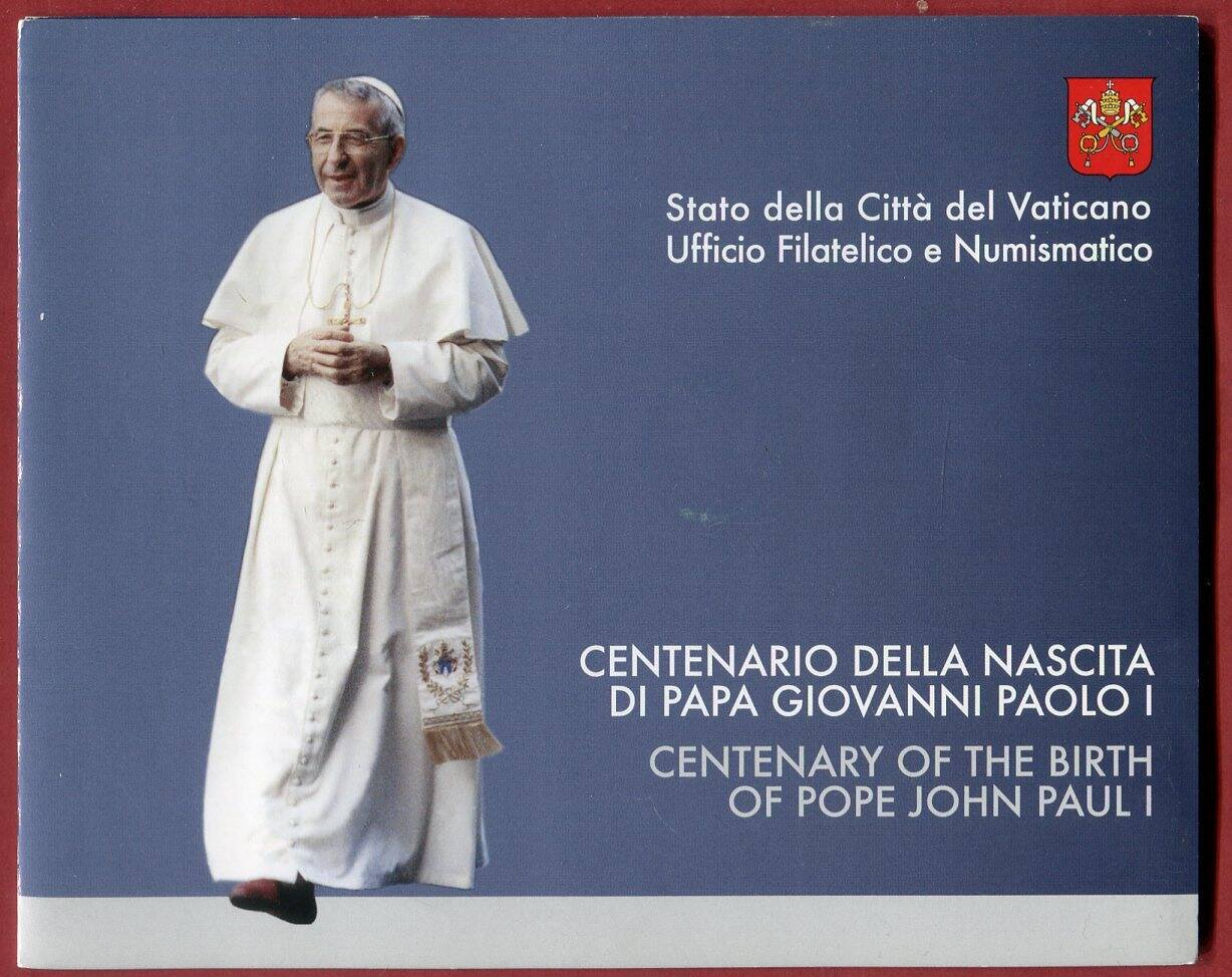 Vatikan 0,50 Euro + Briefmarken 2012 100.Geburtstag Johannes Paul I ...
