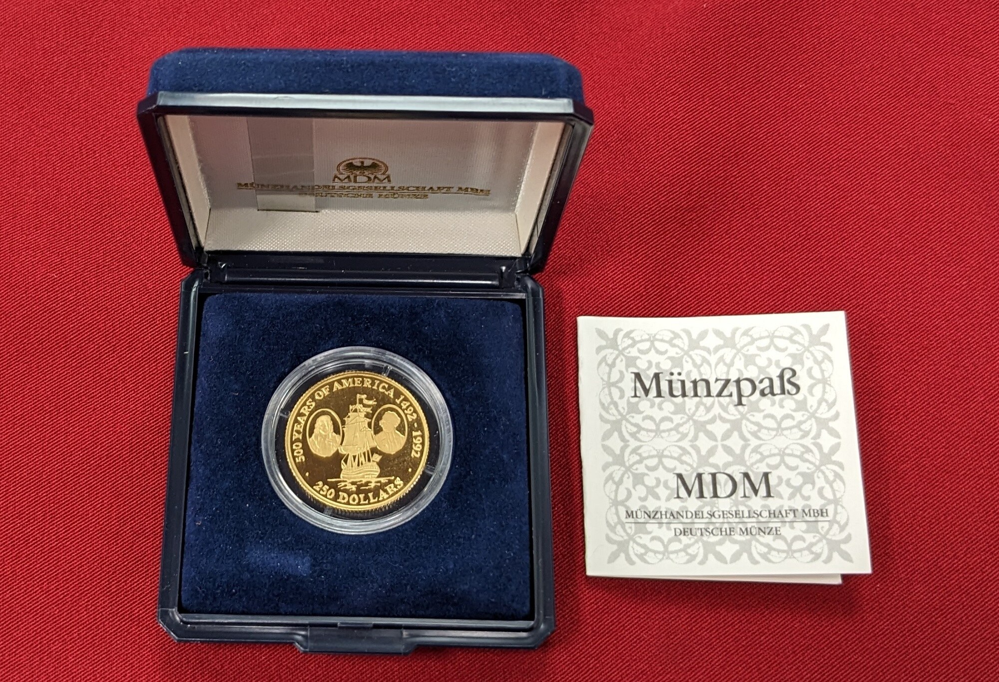 Cook Islands, Cook Inseln 250 Dollar Goldmünze 1990 Captain James Cook ...