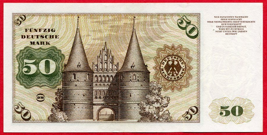 Western Germany FRG Bundesrepublik Deutschland 50 DM Banknote 1960 ...