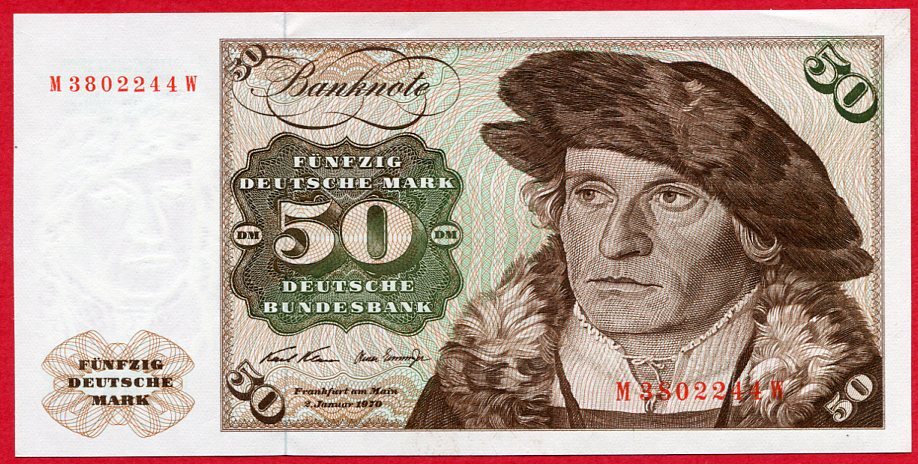 Western Germany FRG Bundesrepublik Deutschland 50 DM Banknote 1970 Ser ...