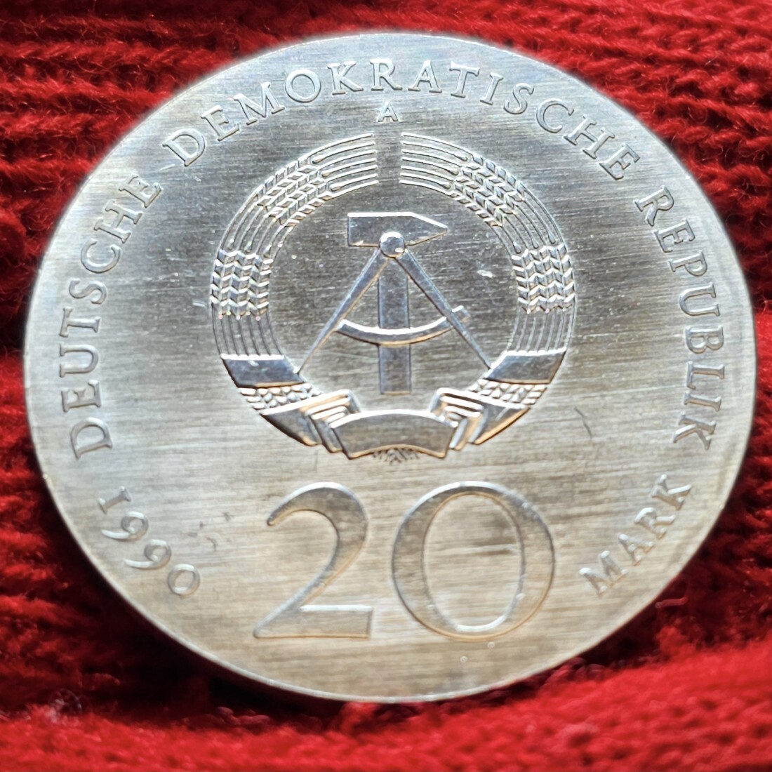 Deutsche Demokratische Republik 20 Mark Gedenkmuenze 1990 275. Todestag ...