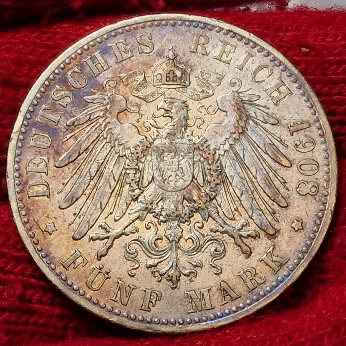 Sachsen Meiningen 5 Mark 1908 D Georg 1866 - 1914 NGC AU 55 NGC Grading ...