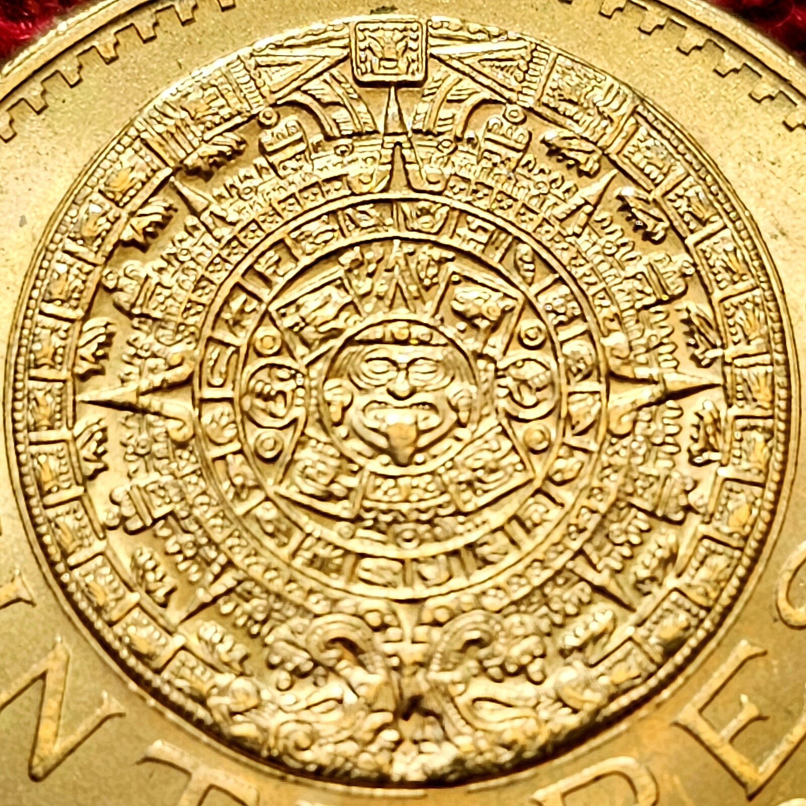 Mexico 20 Pesos Gold 1959 Aztec Calendar Piedra del Sol with value in ...