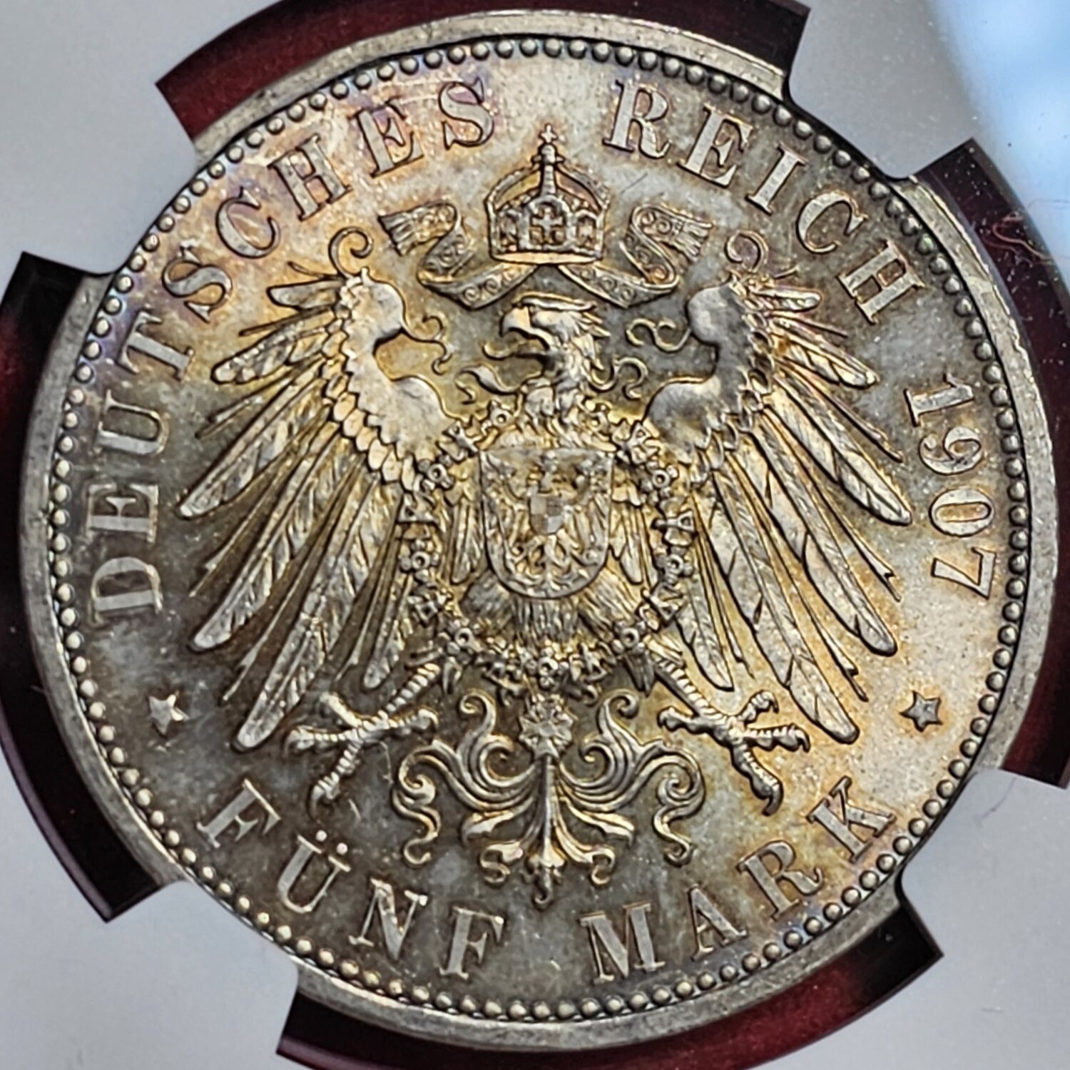 Baden Deutschland Germany Kaiserreich 5 Mark 1907 Auf den Tod von ...