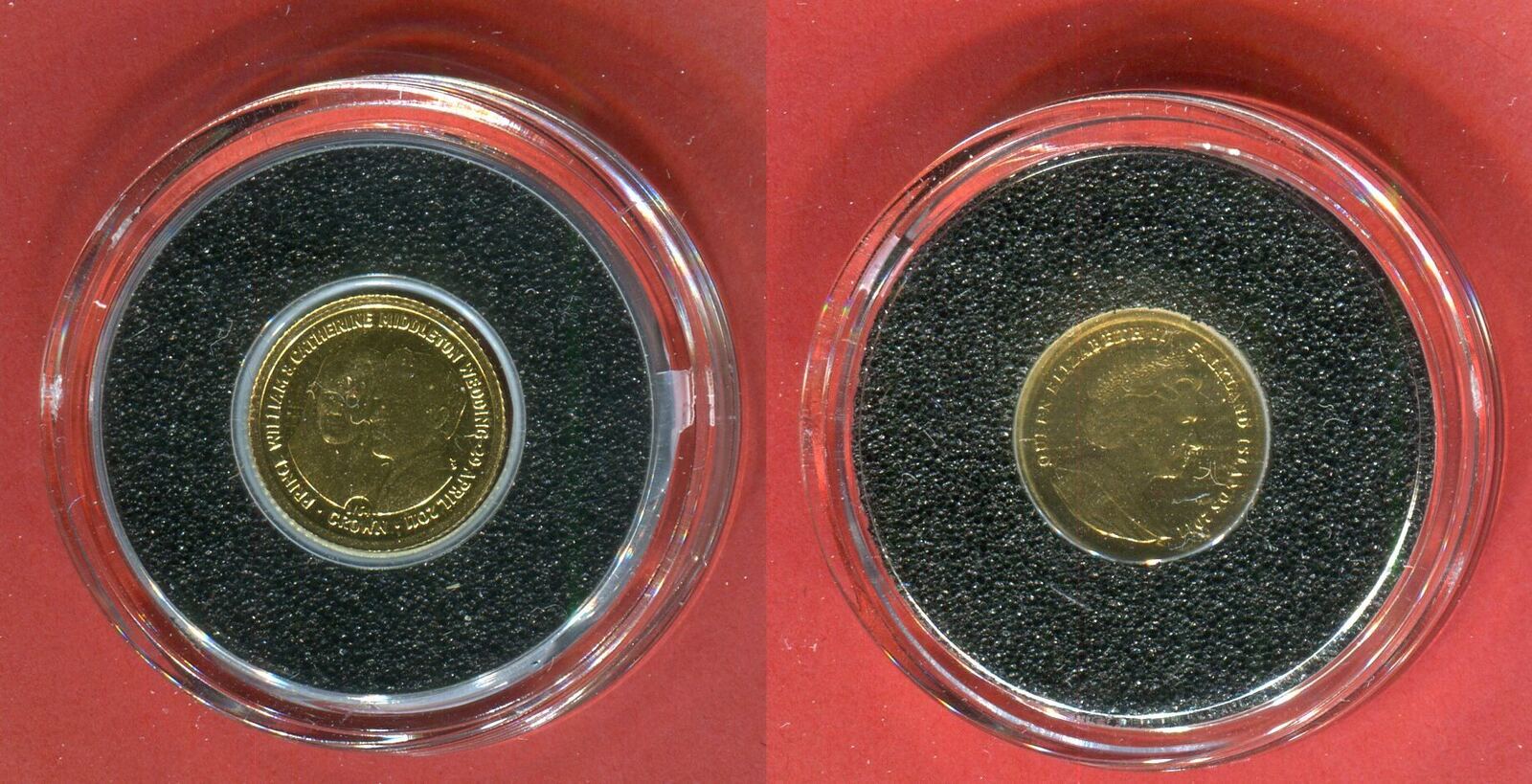 Falklandinseln, Falkland Islands 1/64 Crown Goldmünze Prince William ...