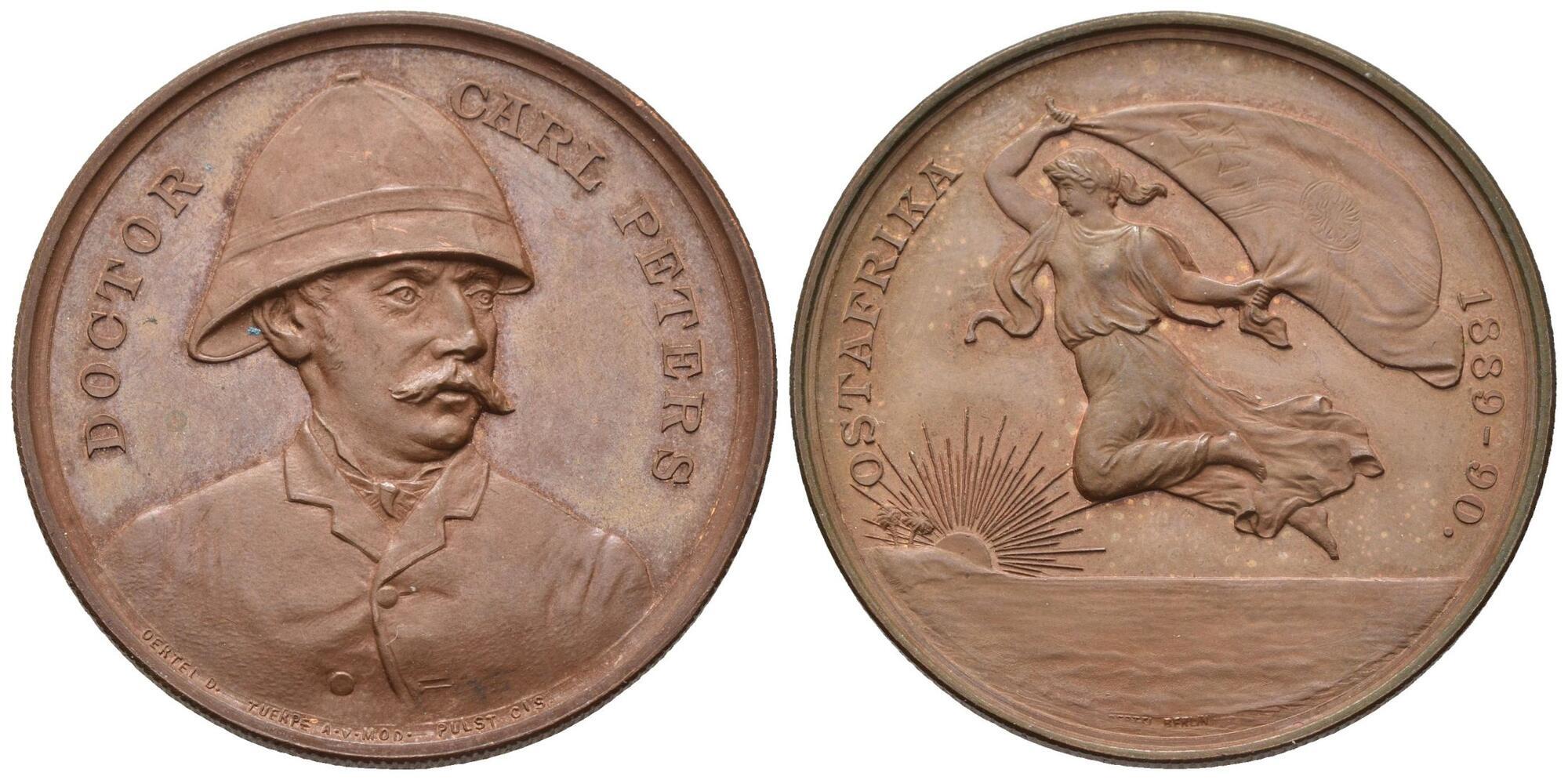 Deutsch Ostafrika DOA German Eastafrica Bronzemedaille Bronze 1890 ...