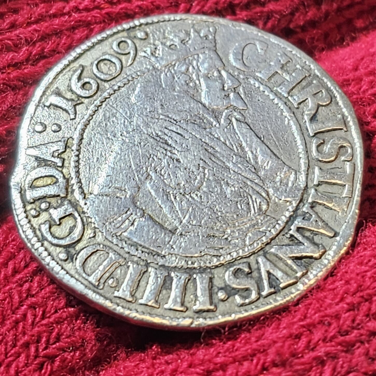 Dänemark Denmark 1 Mark Danske 1609 Christian IV. 1588-1648 s-ss ...