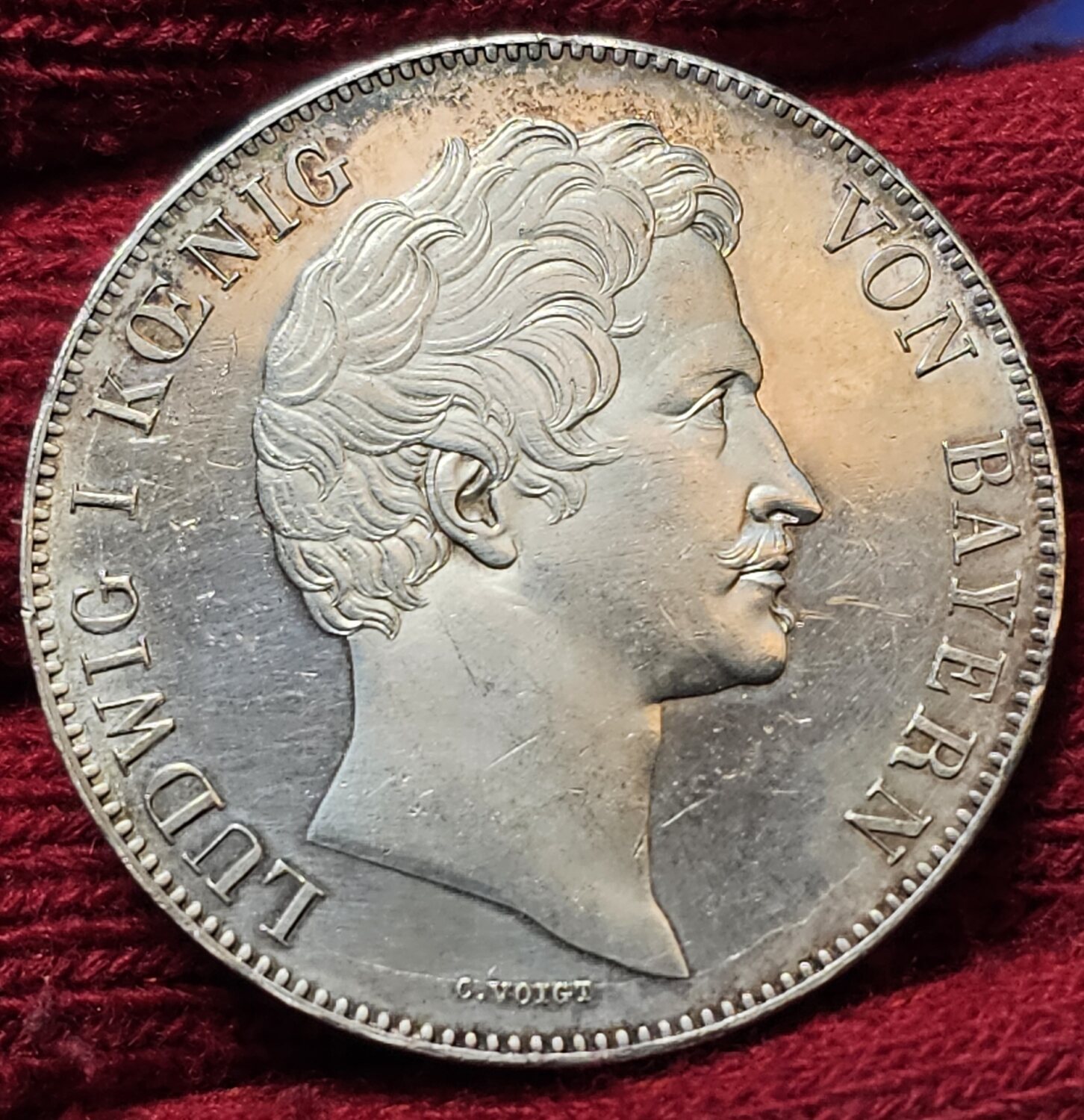 Germany Deutschland Bayern Bavaria 2 Taler Doppeltaler 1844 Ludwig I. 1825 - 1848 vz-prfr kl ...