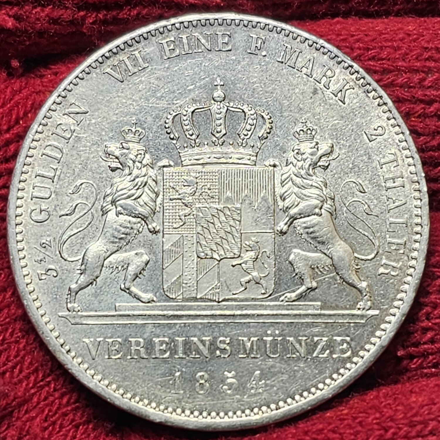 Germany Deutschland Bayern Bavaria 2 Taler Doppeltaler 1854 Maximilian ...