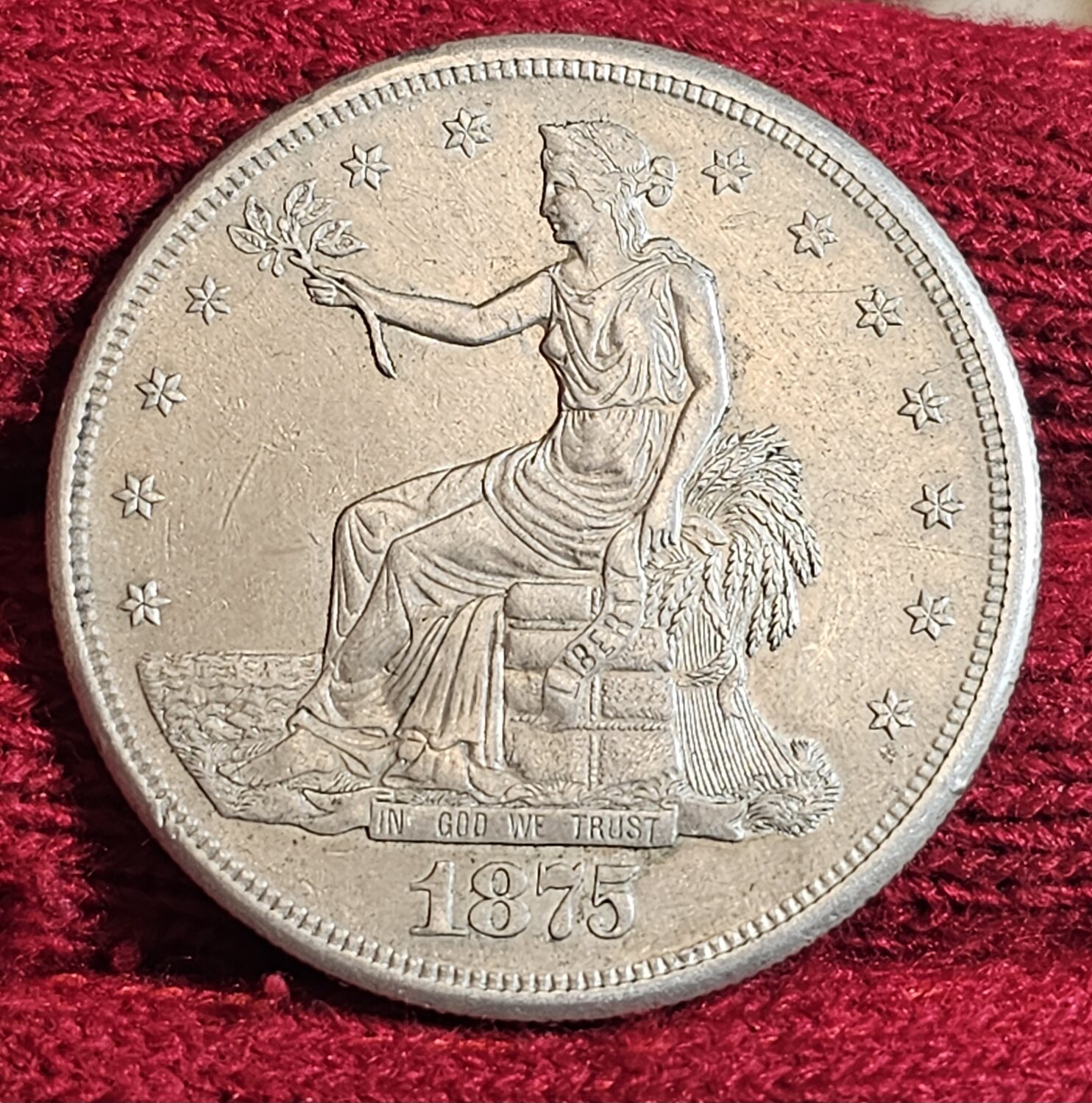 The United States of America USA 1875 S Trade Dollar San Francisco ss ...