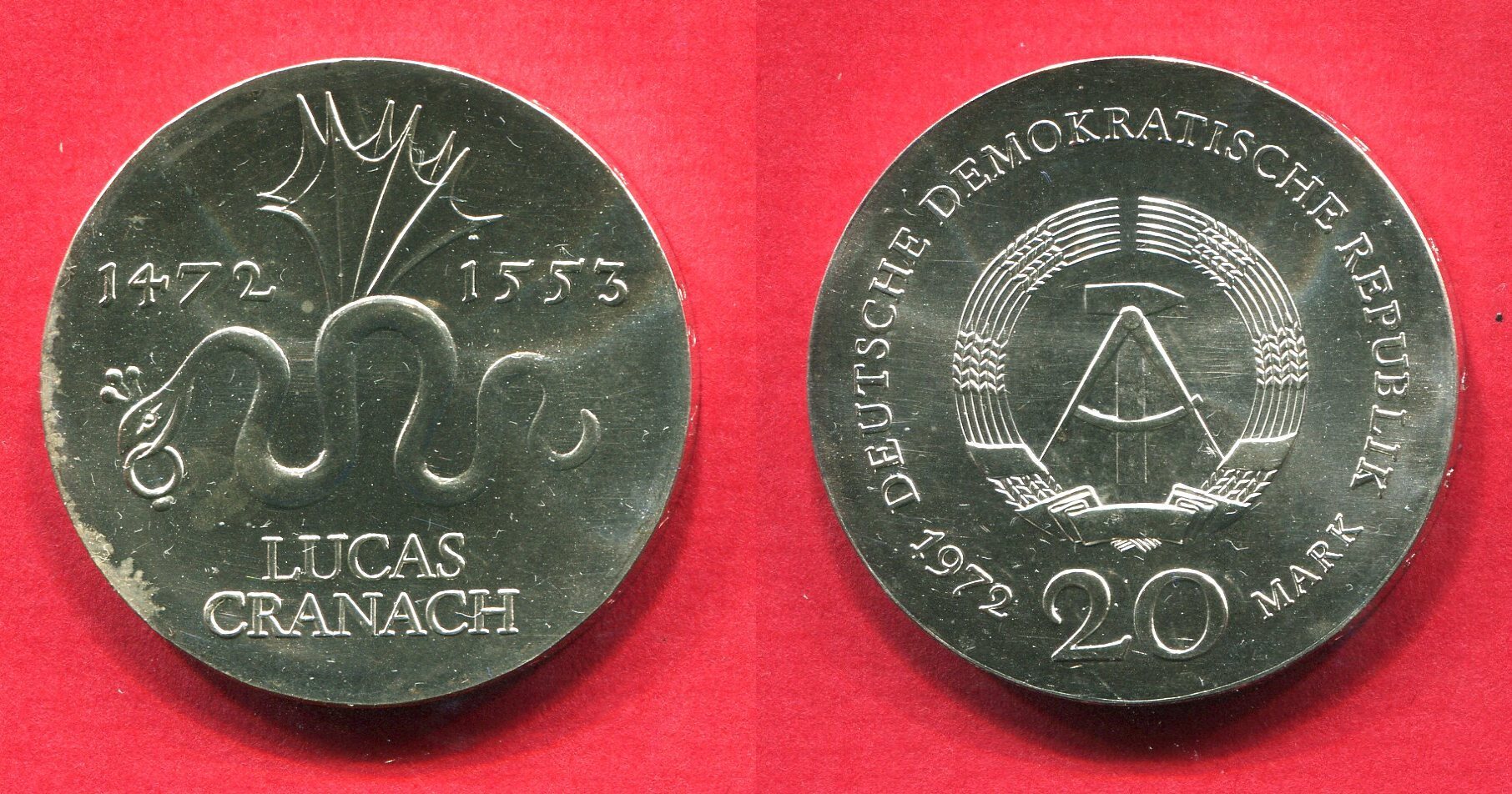 Deutsche Demokratische Republik DDR 20 Mark Gedenkmünze 1972 500 ...