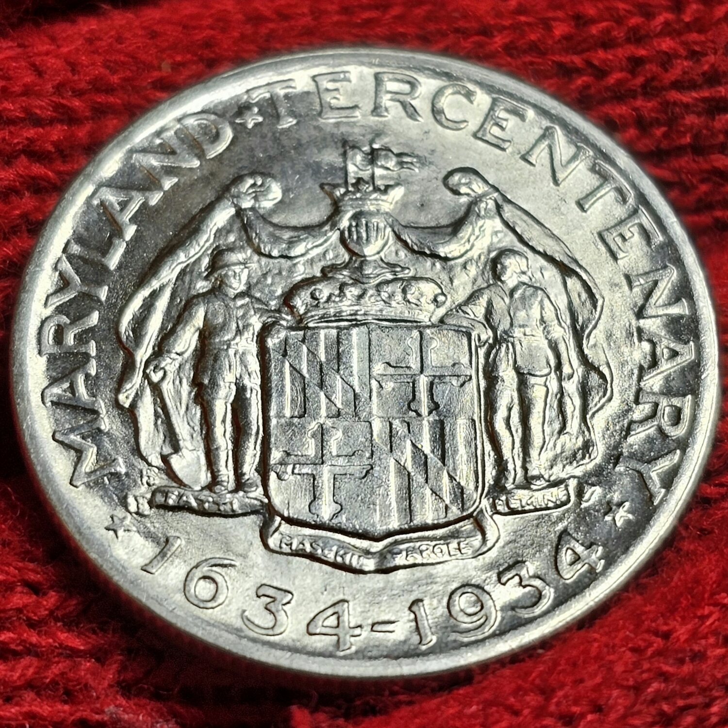 USA 50 Cents 1/2 Dollar commemorative coin 1934 Maryland Tercentenary ...