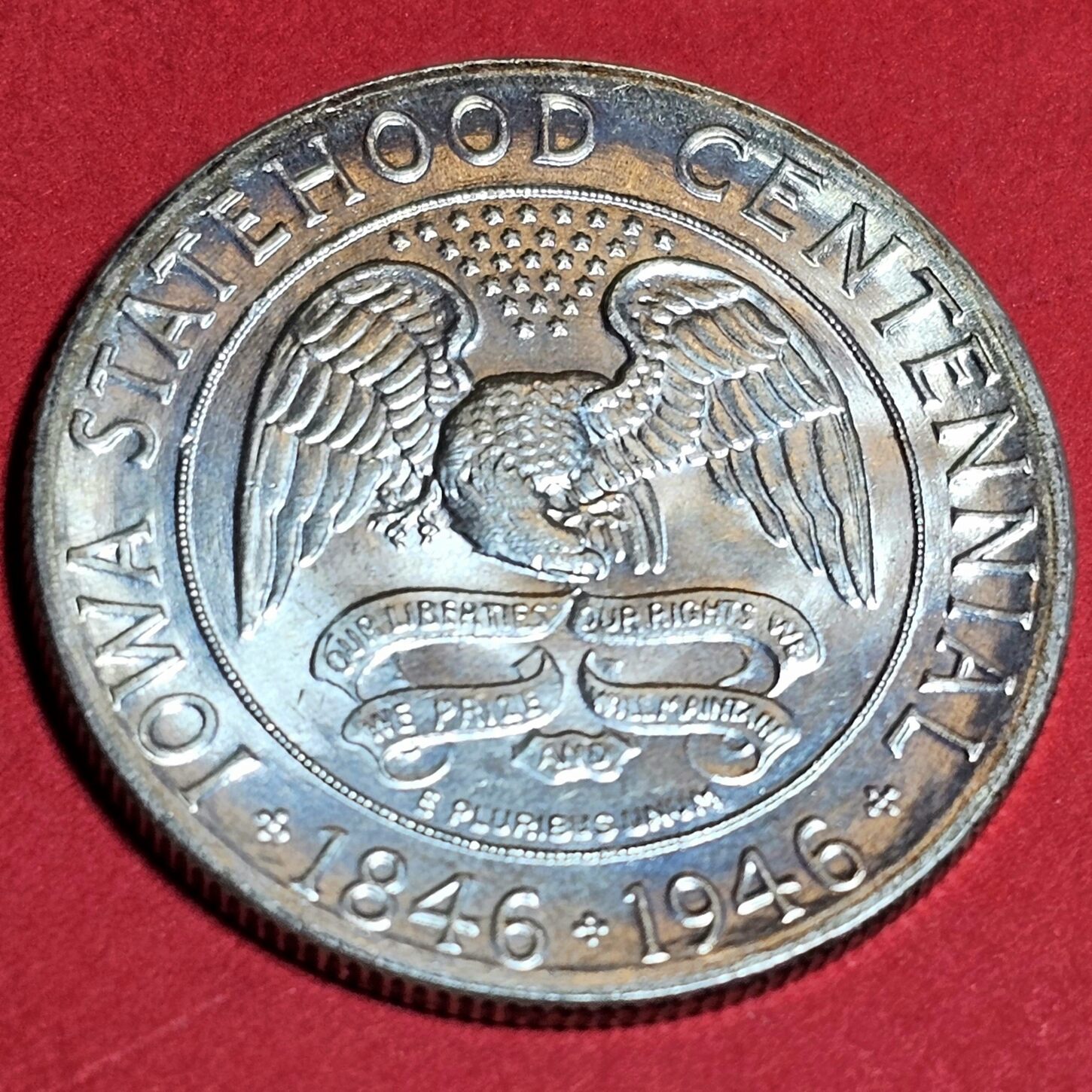 USA 50 Cents 1/2 Dollar commemorative coin 1946 Iowa Statehood ...