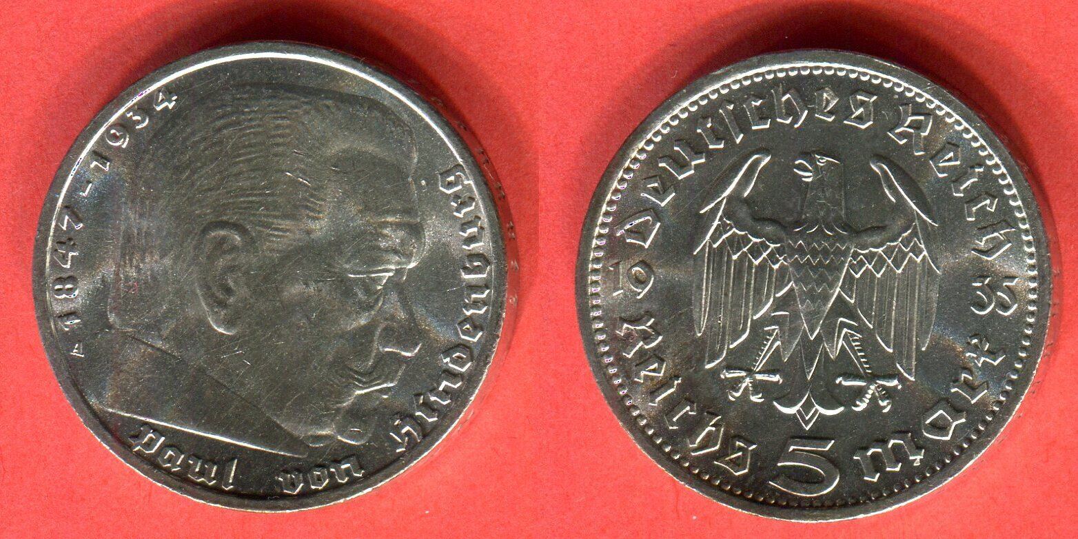 Germany Deutschland 1933 - 1945 5 Reichsmark Silbermünze 1935 A ...