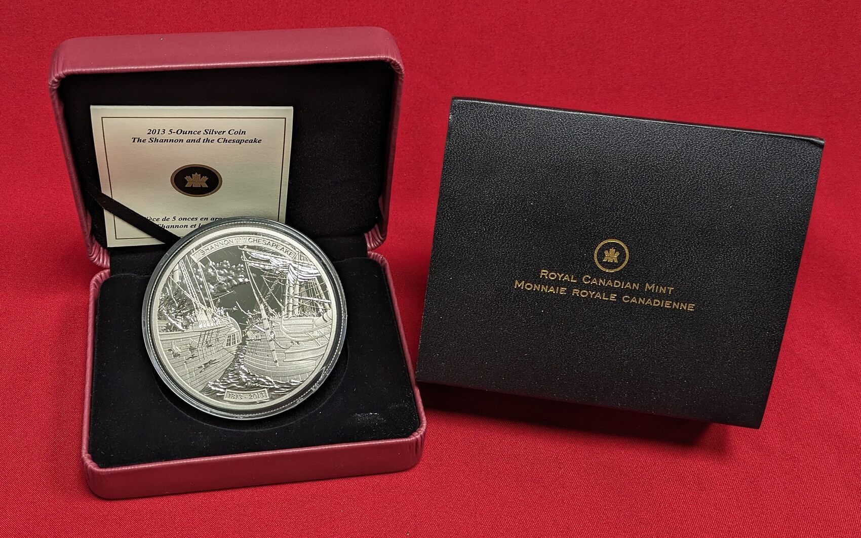 Kanada 50 Dollar Silbermünze - 5 oz Silver Coin 2013 War of 1812 - HMS ...