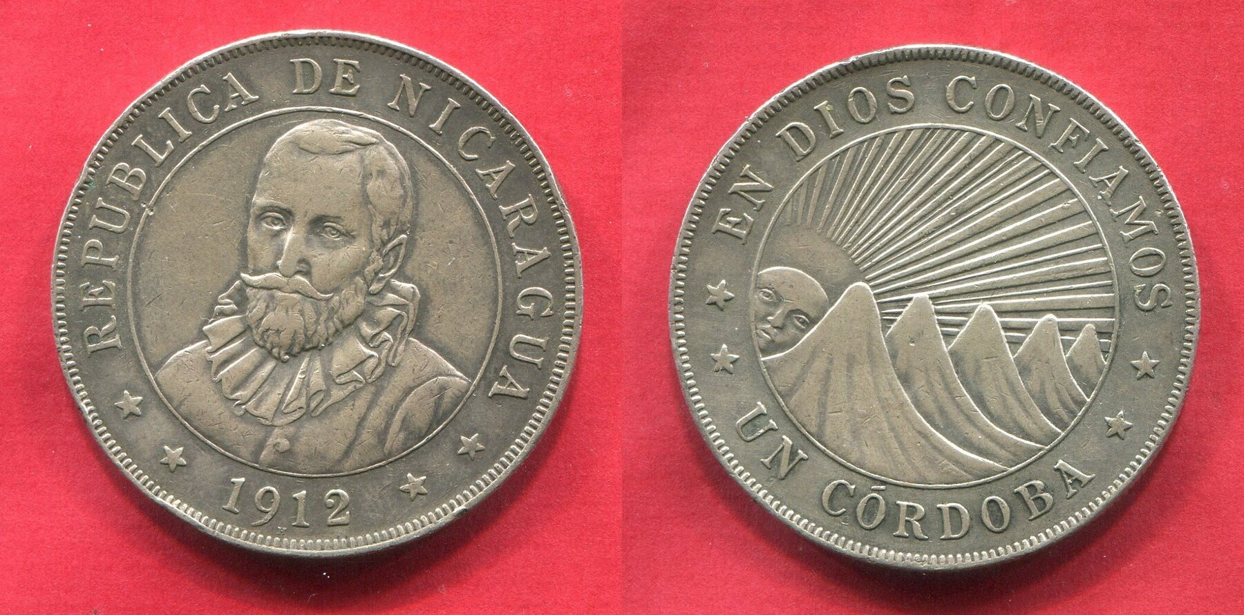 Nicaragua 1 Cordoba 1912 H Heaton Birmingham Francisco Hernández de ...