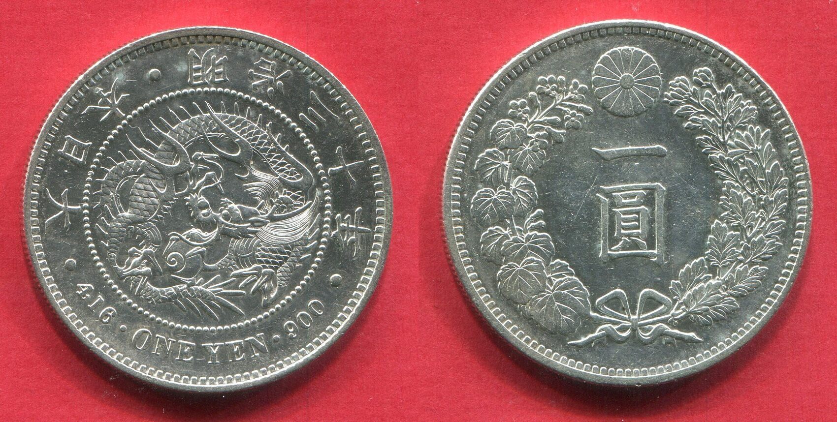 Japan 1 Yen 1897 Yr. 30 Mutsuhito Meiji (1868 - 1912) vz | MA-Shops