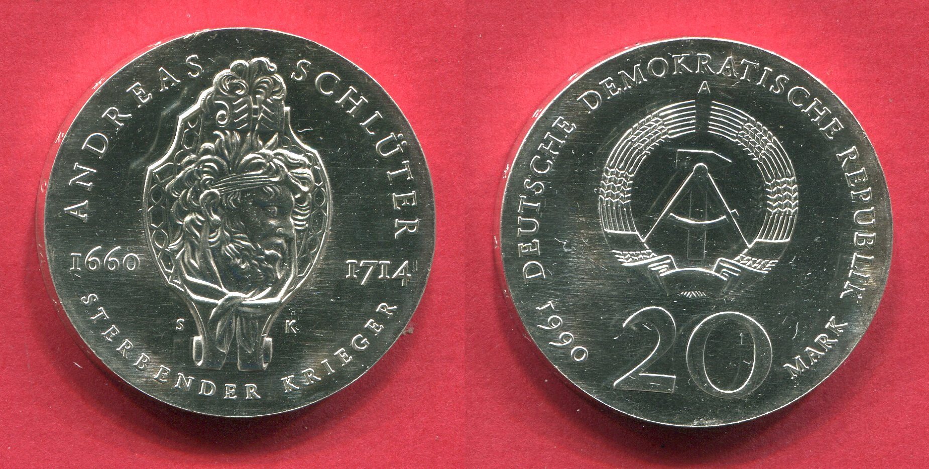 Deutsche Demokratische Republik 20 Mark Silbergedenkmünze 1990 275 ...