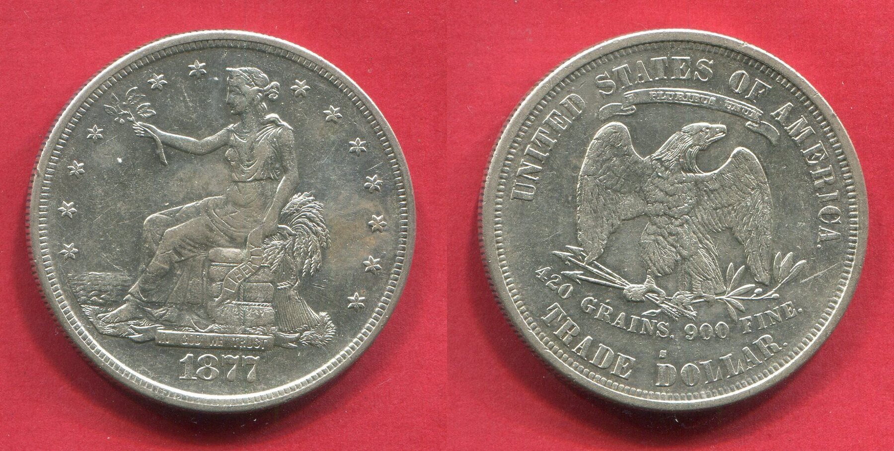 The United States of America USA 1877 S Trade Dollar San Francisco ss ...